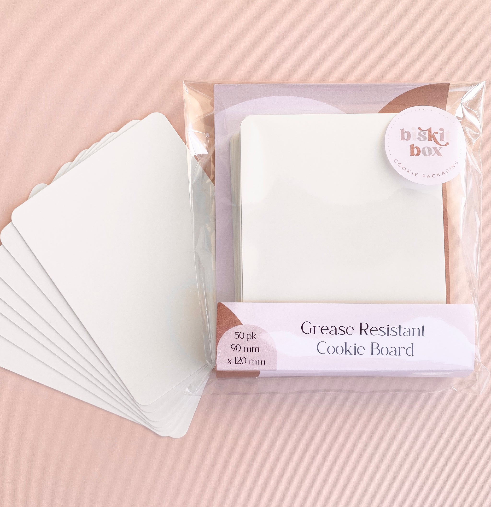 Grease Resistant Board - 90mm x 120mm (50pk) – biskitbox